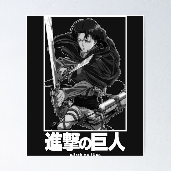 "Captain Levi Attack On Itan In White Funny" Poster by BraedenHightow ...