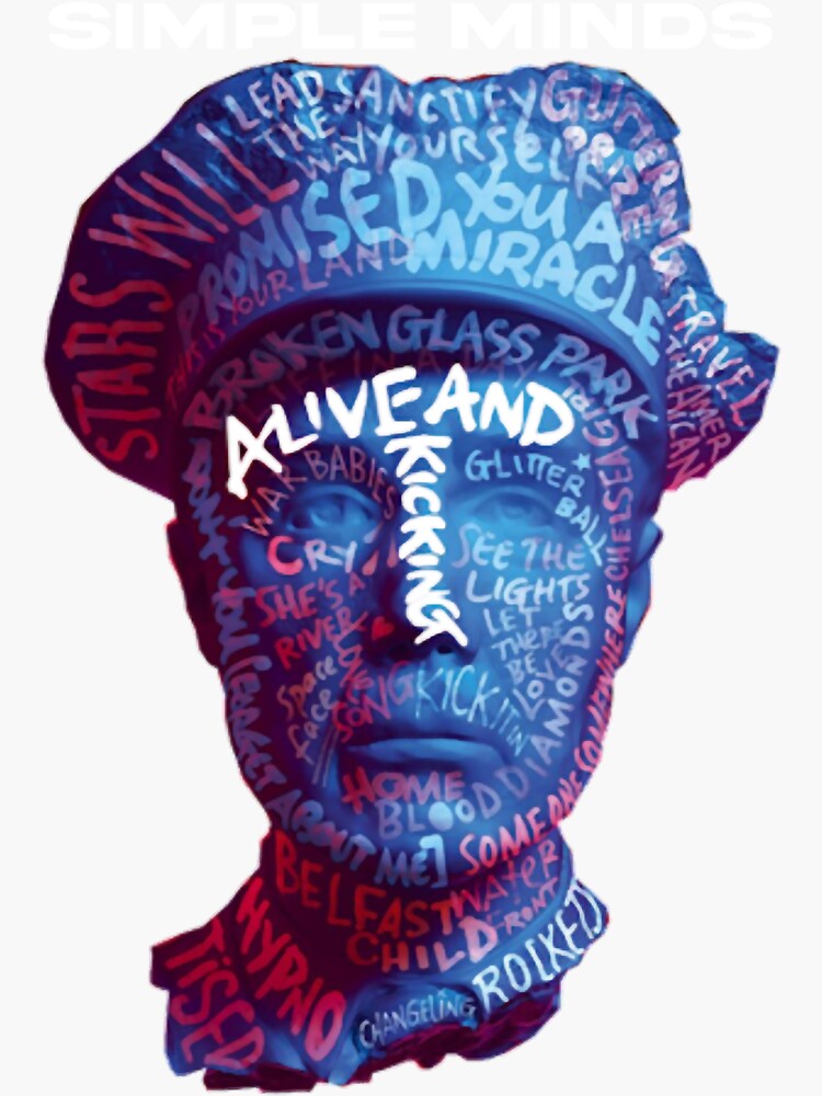 "SIMPLE MINDS BAND " Sticker for Sale by MossieEmard | Redbubble