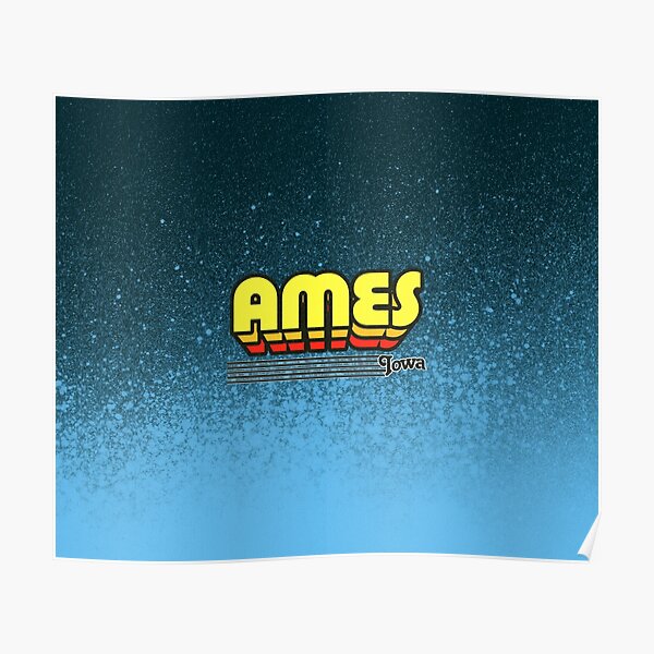 "Ames, Iowa | Retro Stripes" Poster for Sale by retroready | Redbubble
