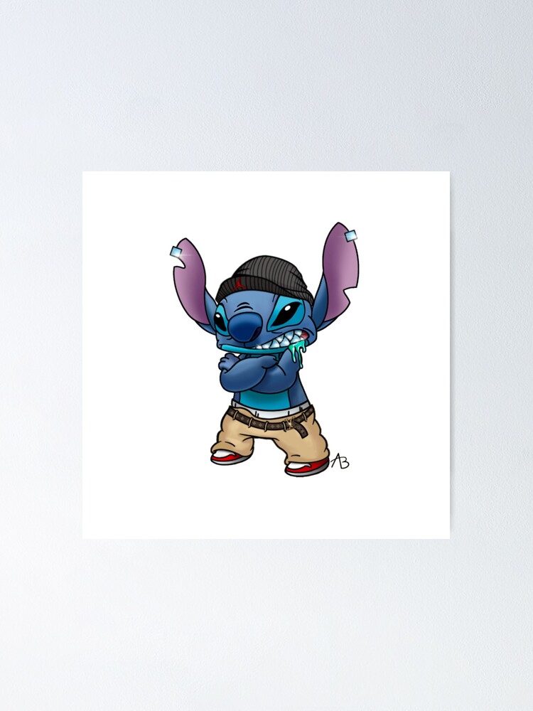 "Stitch gangster" Poster for Sale by B0ULTz | Redbubble