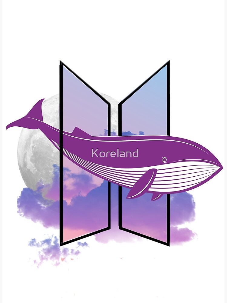 "BTS - purple whale" Poster for Sale by Koreland | Redbubble