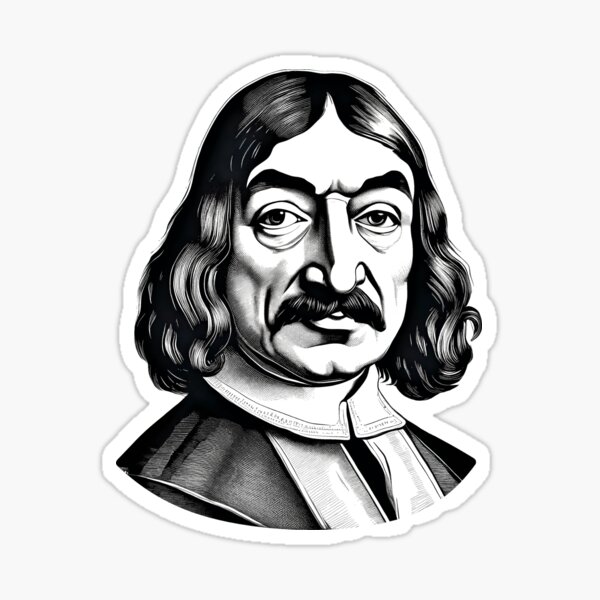 "Portrait of Rene Descartes" Sticker for Sale by NTGUILTY | Redbubble