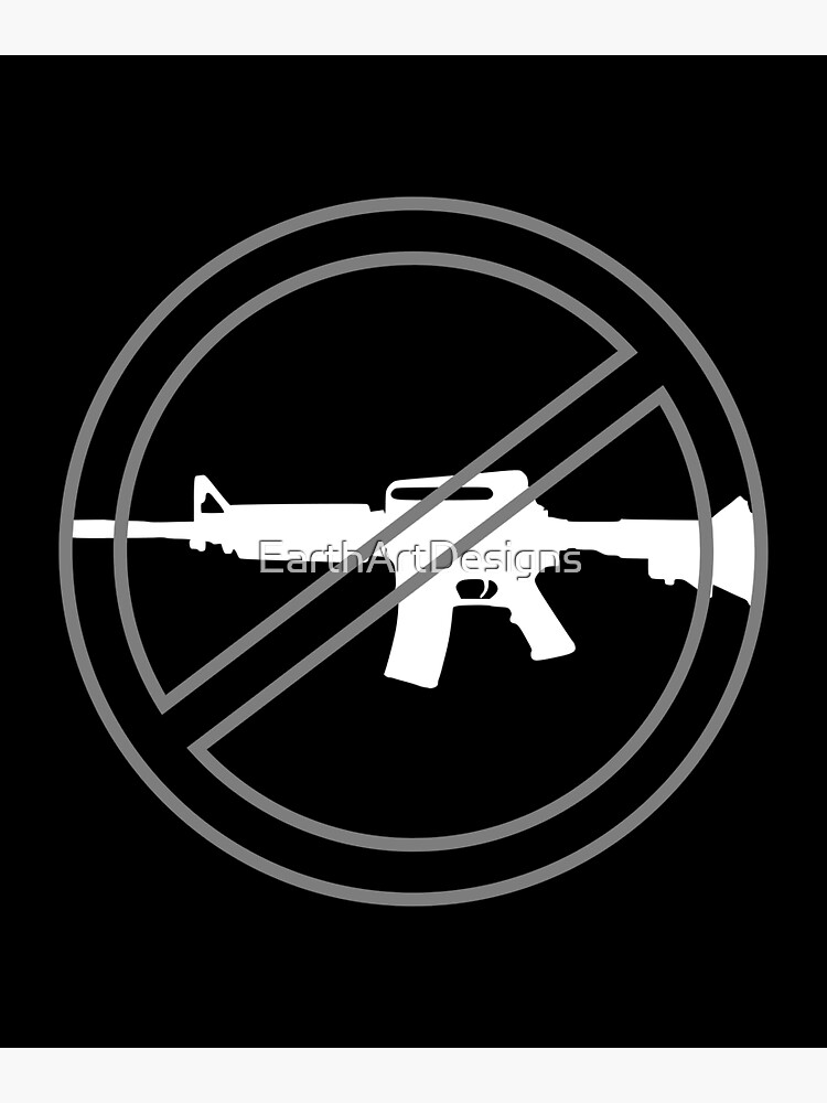 "Ban The AR 15 Assault Rifles Gun Control Laws Now Design" Sticker for ...