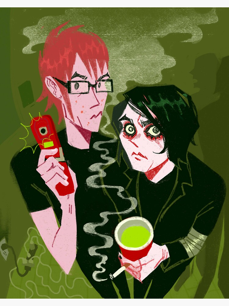 "Two Weirdos " Sticker for Sale by MCRaymance | Redbubble