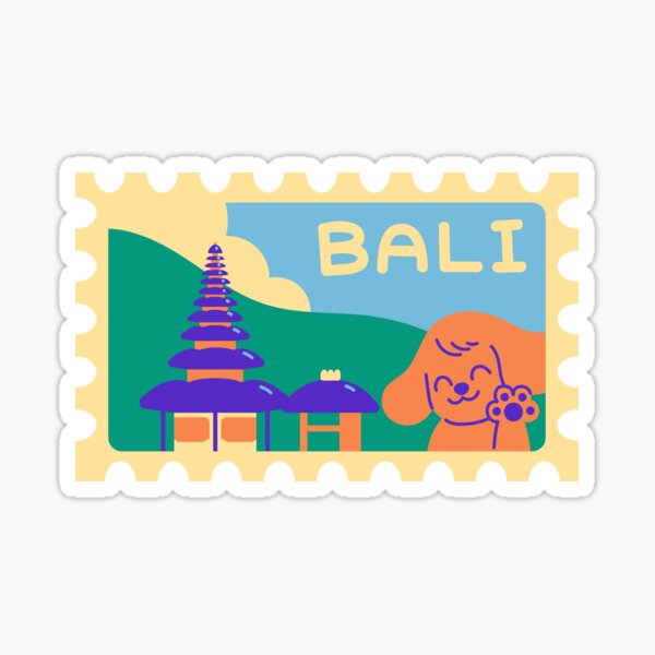 "Bali Postcard" Sticker for Sale by Danteboute | Redbubble