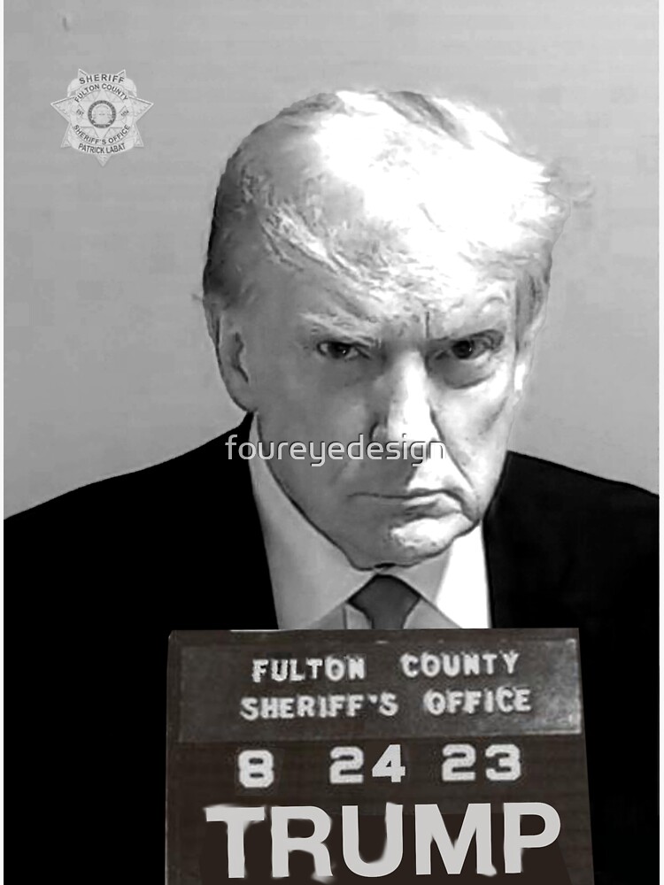 "TRUMP Mug Shot" Sticker for Sale by foureyedesign | Redbubble