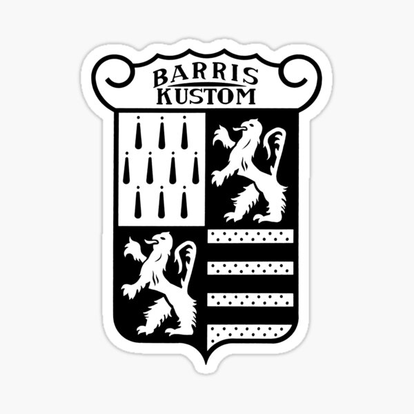 "Original Old School Barris Crest Black" Sticker for Sale by Barris ...