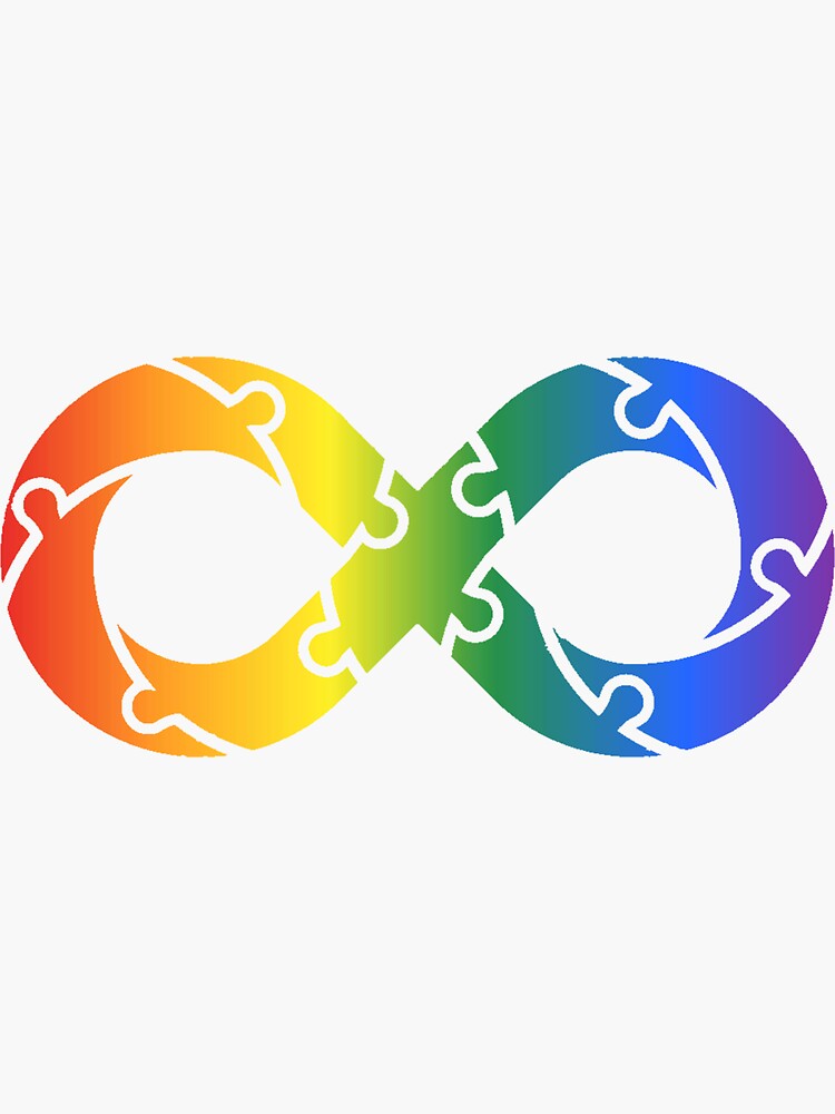 "Rainbow Infinity Symbol: Queer and autistic" Sticker for Sale by ...