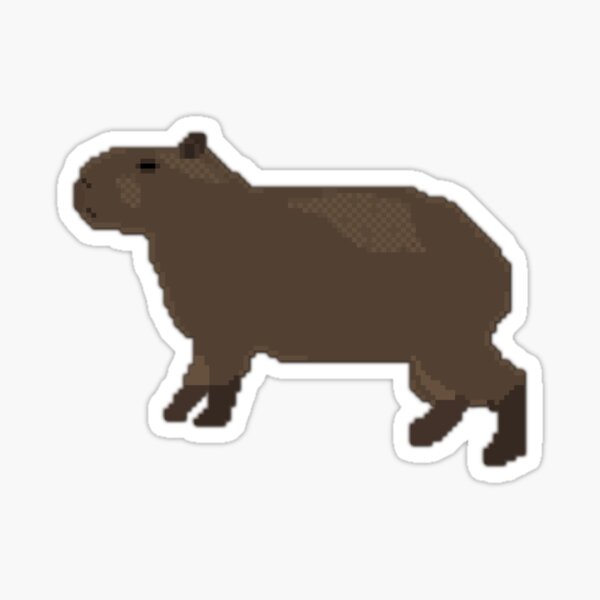 "A pixel capybara" Sticker for Sale by wagnerps | Redbubble