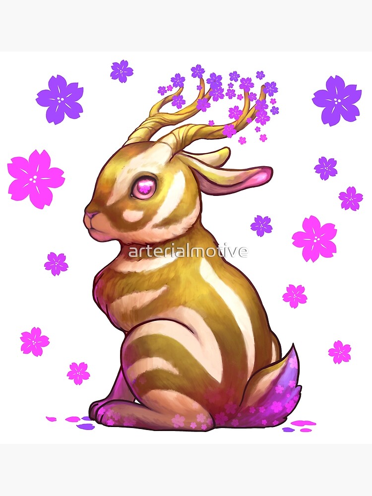 "Cute Cryptids: Jackalope" Art Print for Sale by arterialmotive | Redbubble