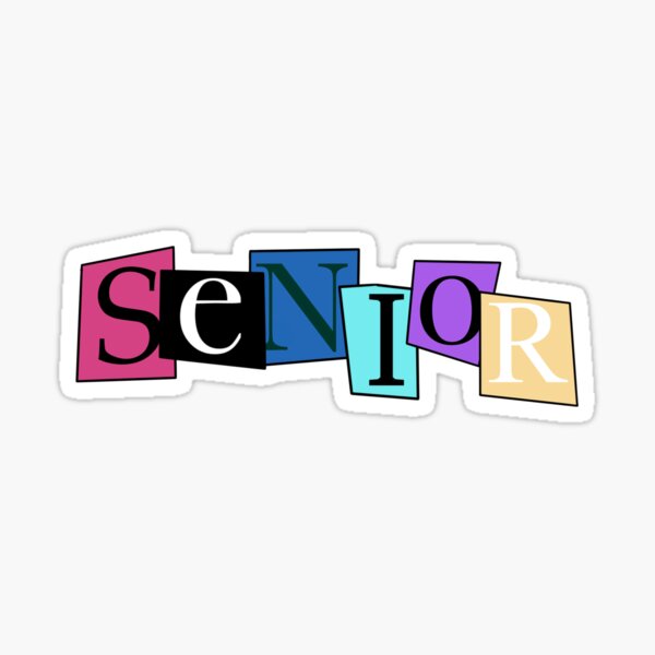 "Senior | Magazine Cut Out Letters" Sticker for Sale by luvbluejay ...