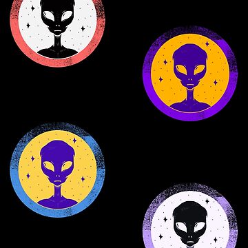 "Alien Head Sticker Pack" Sticker for Sale by ThornAndCo914 | Redbubble