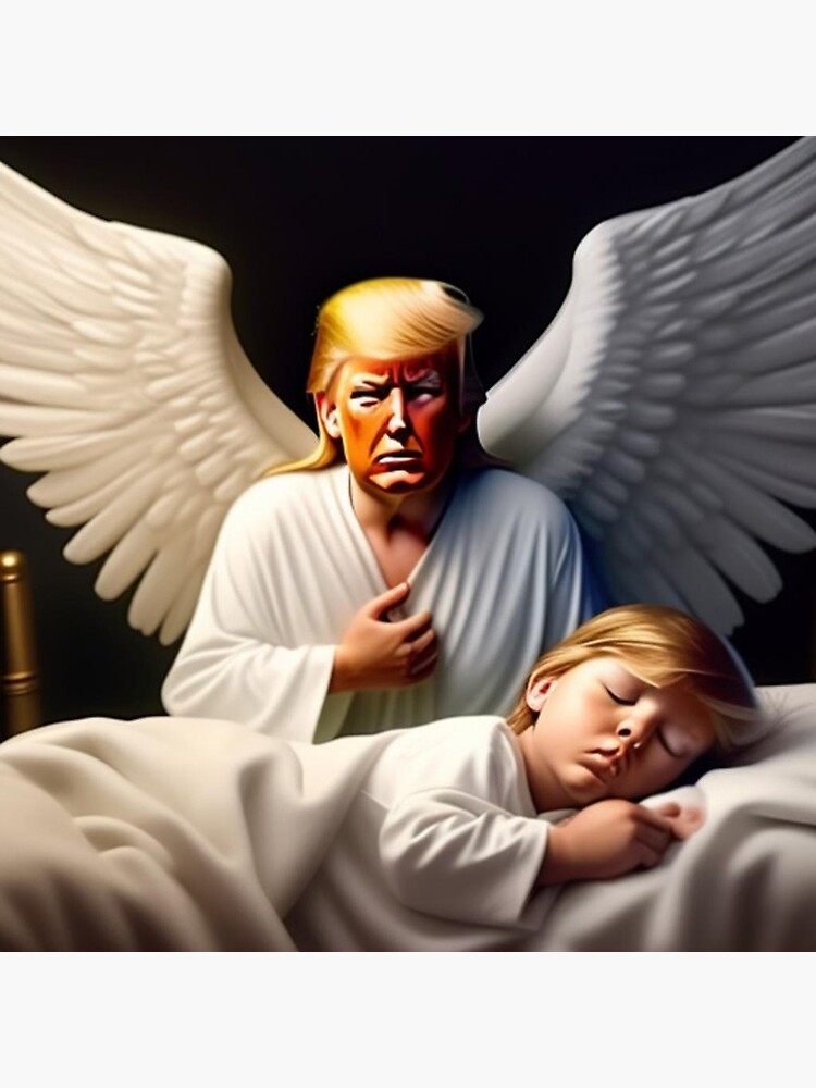 "Trump guardian angel " Poster for Sale by Roxburylane | Redbubble