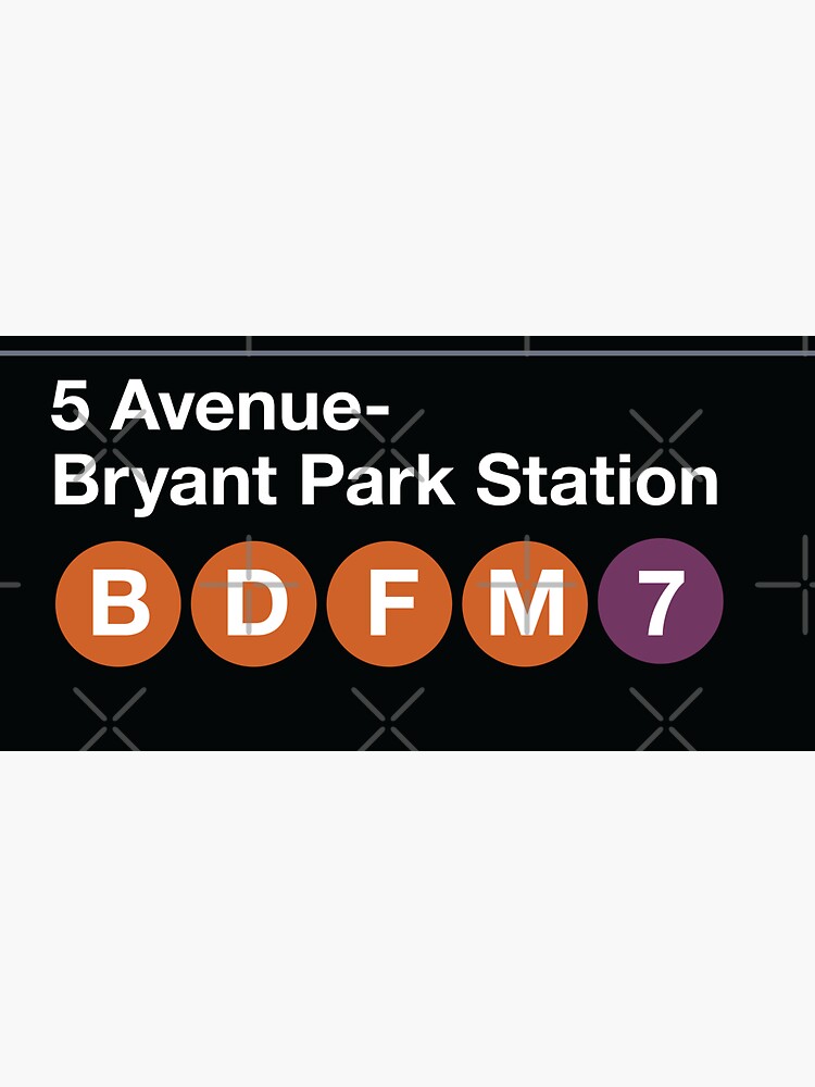 "NYC 5th Ave metro Sign" Sticker for Sale by cerealbox-labs | Redbubble
