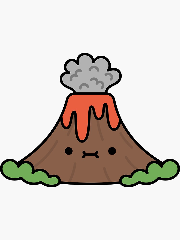 "Volcano" Sticker for Sale by joseanaya | Redbubble
