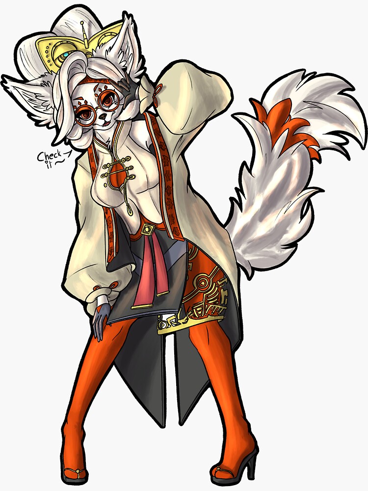 "Fox purah" Sticker for Sale by Froofy Froof | Redbubble