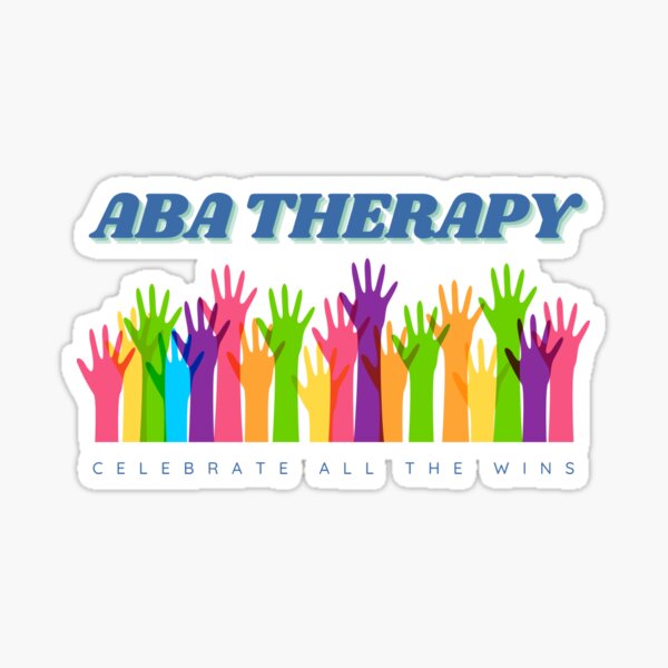 "ABA Therapy - Celebrating All the Wins (light contrast)" Sticker for ...
