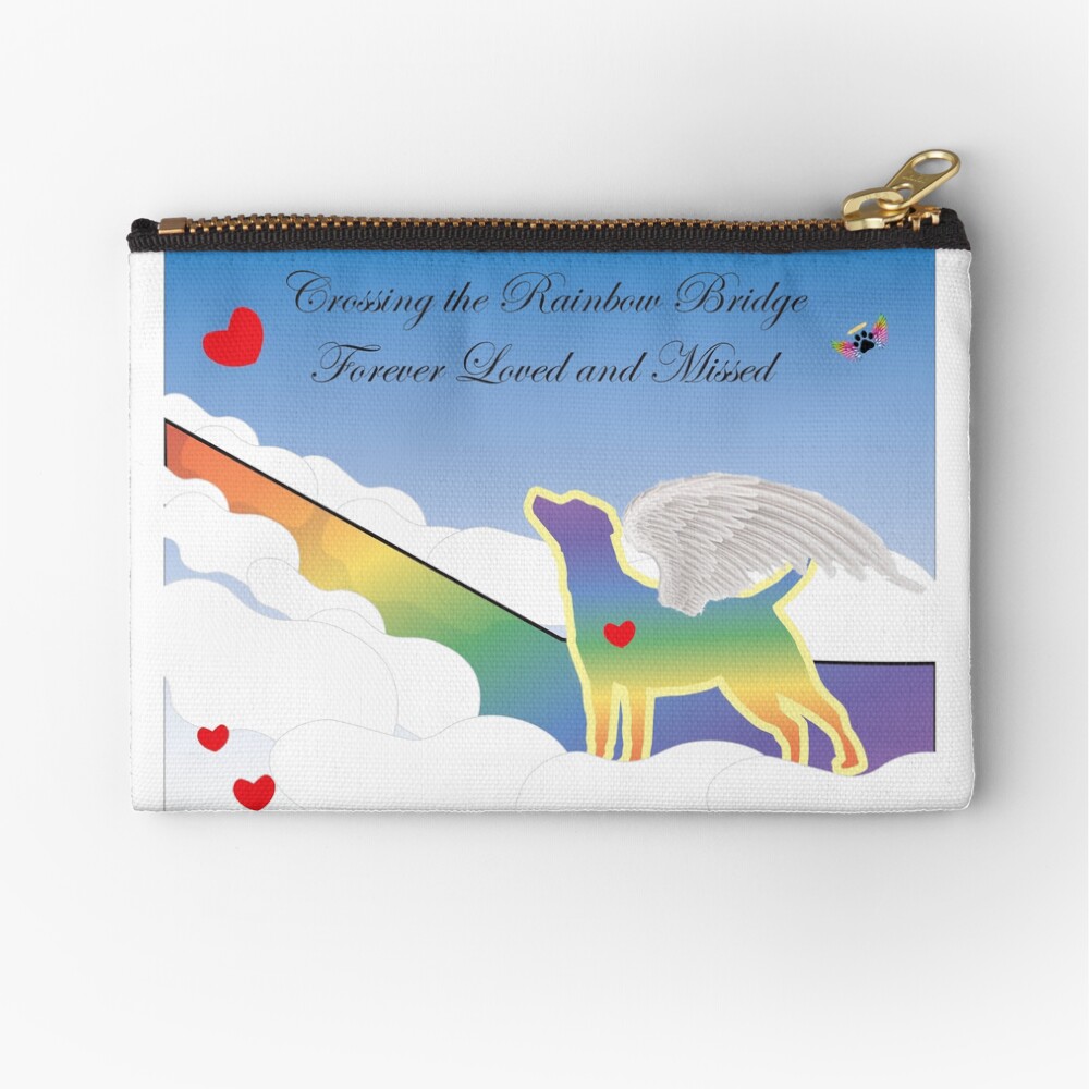 "Angel Dog Over the Rainbow Bridge" Sticker for Sale by BrittneesDesign ...