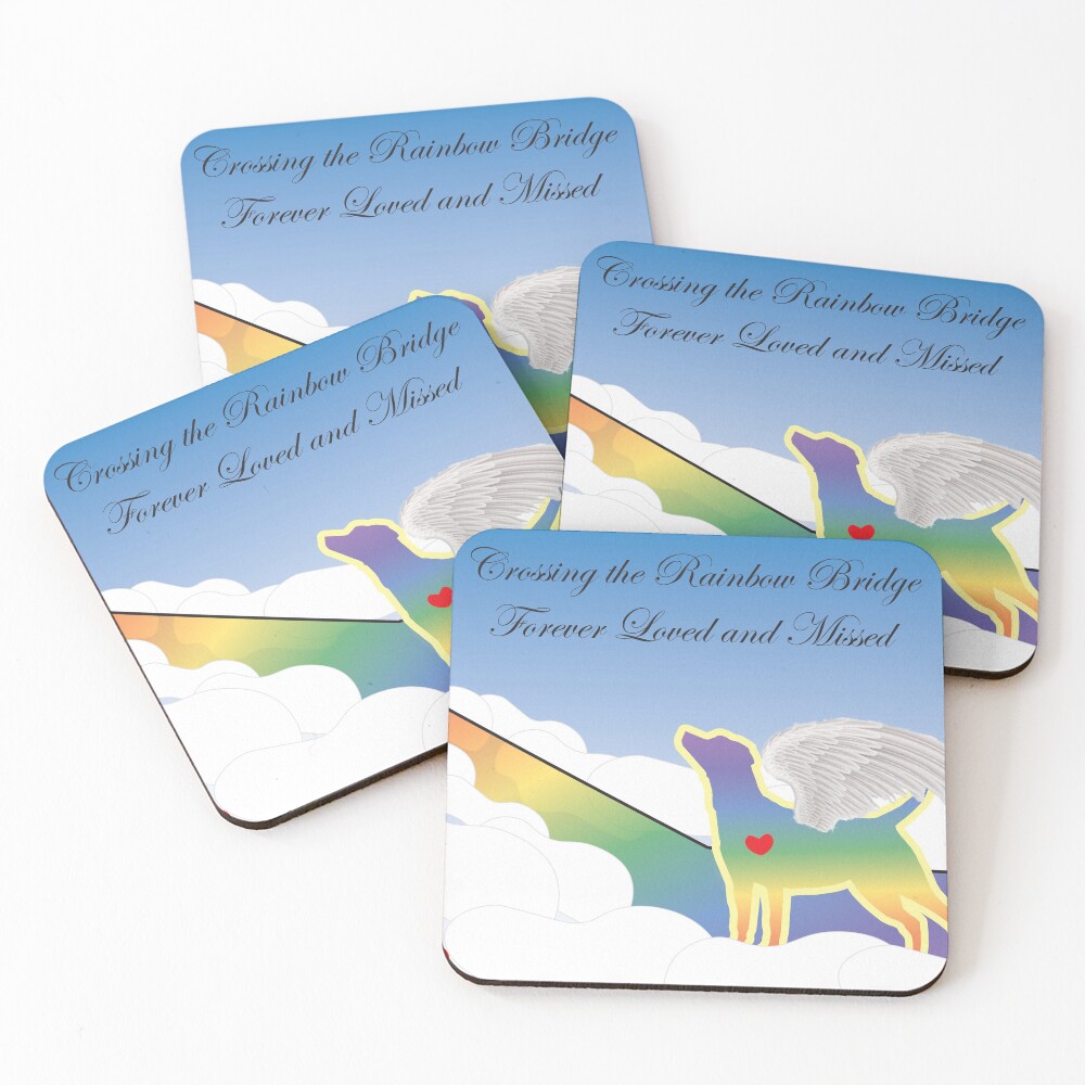 "Angel Dog Over the Rainbow Bridge" Sticker for Sale by BrittneesDesign ...