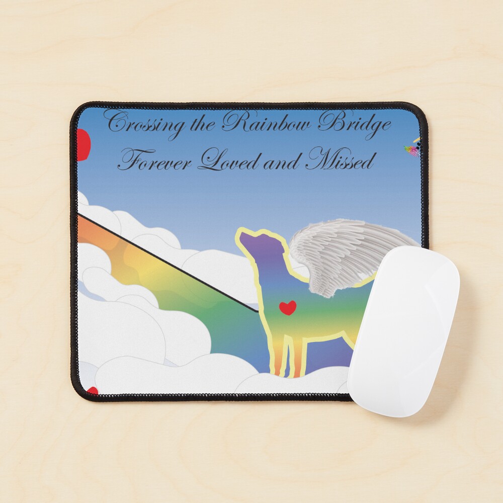 "Angel Dog Over the Rainbow Bridge" Sticker for Sale by BrittneesDesign ...