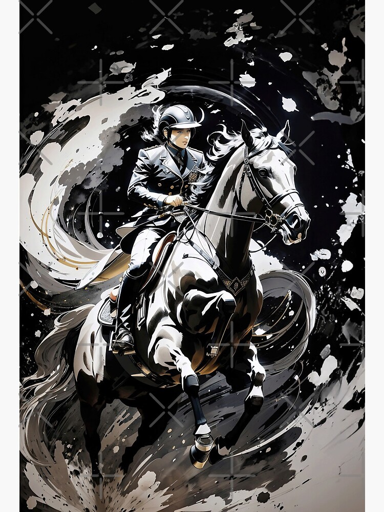 "Aesthetic Jumping Galloping Racing Horse Horseback Riding" Art Board ...