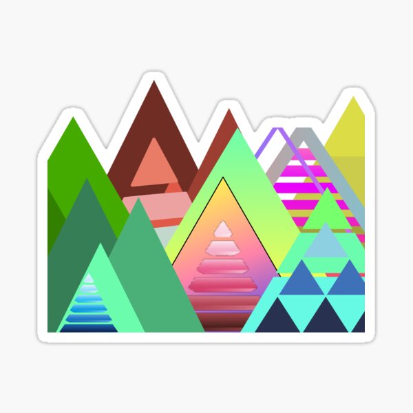 "Triangles of Color" Sticker for Sale by CraftyrCreator | Redbubble