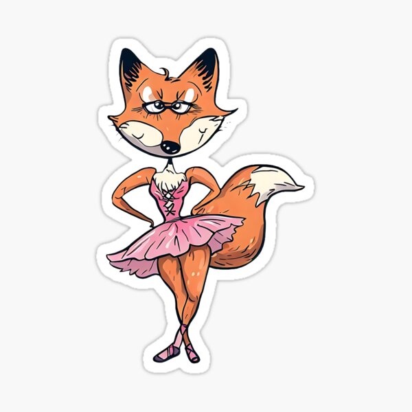 "Ballet Fox" Stickerundefined by phys | Redbubble