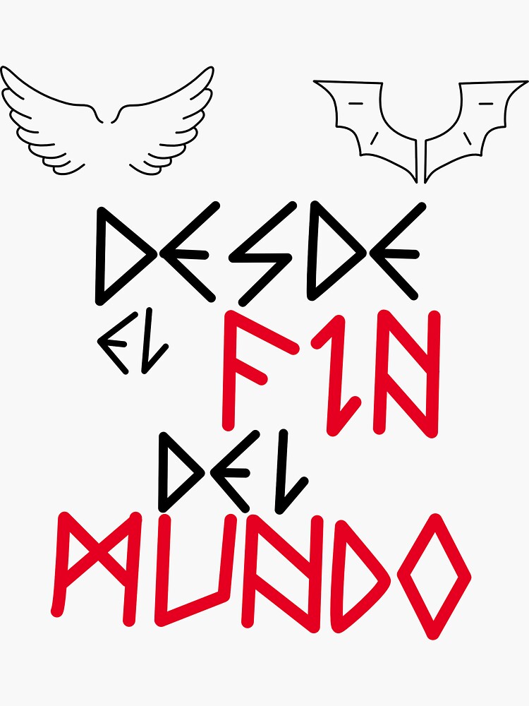 Pegatina Con La Obra «duki Frase Desde El Fin Del Mundo De Maicena23