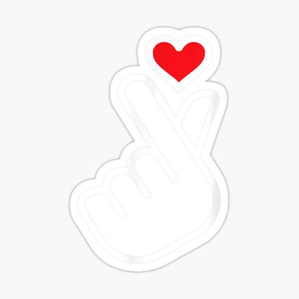 "cute asian kpop style finger shape" Sticker for Sale by Wigurumi ...
