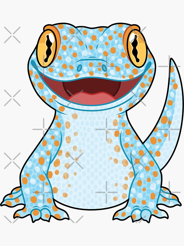 "Tokay Gecko" Sticker for Sale by HeckoGeckoArt | Redbubble