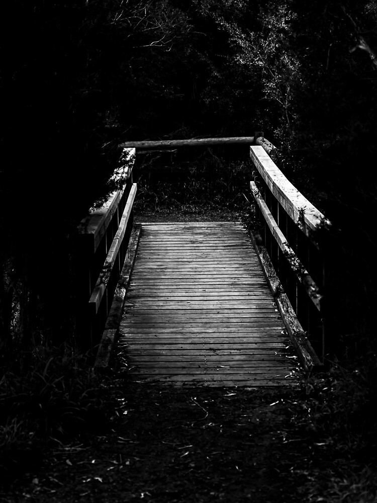 "Dark Bridge (black&white)" by crissyimagery | Redbubble