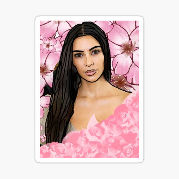 "kim kardashian merch" Sticker for Sale by melnutella | Redbubble