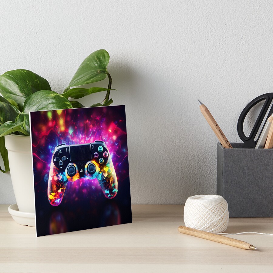 "Abstract Neon Art PS4 Controller " Art Print for Sale by ...