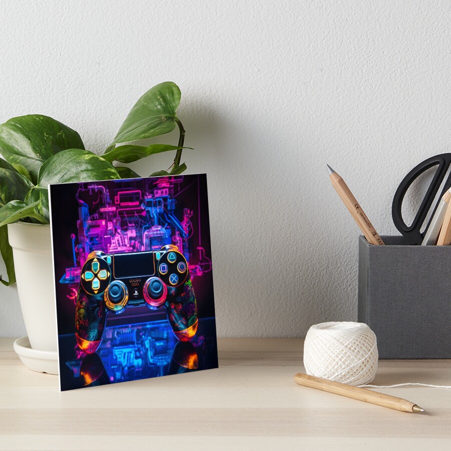 "Abstract Neon Art PS4 Controller " Art Print for Sale by ...