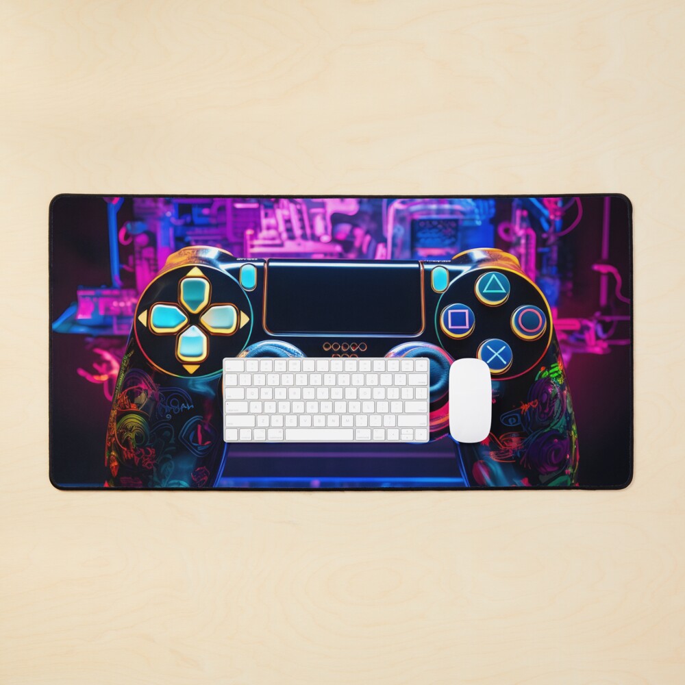 "Abstract Neon Art PS4 Controller " Art Print for Sale by ...
