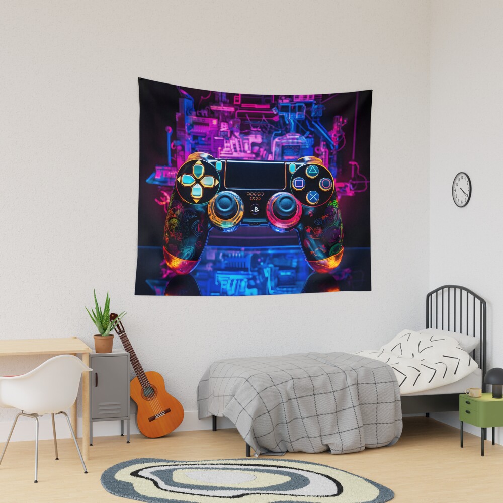 "Abstract Neon Art PS4 Controller " Art Print for Sale by ...