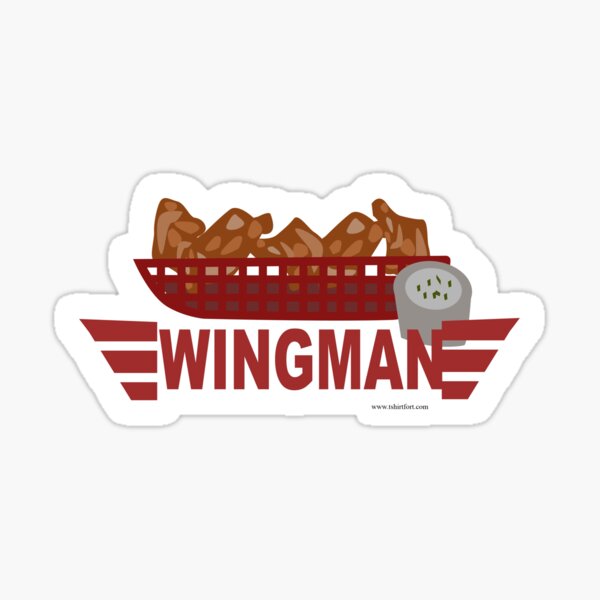 "Funny Chicken Military Wingman Logo" Sticker by mytshirtfort | Redbubble