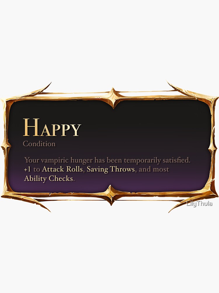 "Happy (condition)" Sticker for Sale by LilyThula | Redbubble