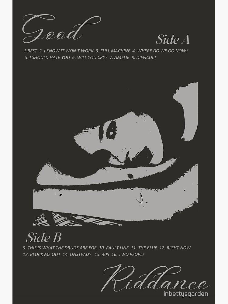"Gracie Abrams Good Riddance Album" Poster by inbettysgarden | Redbubble