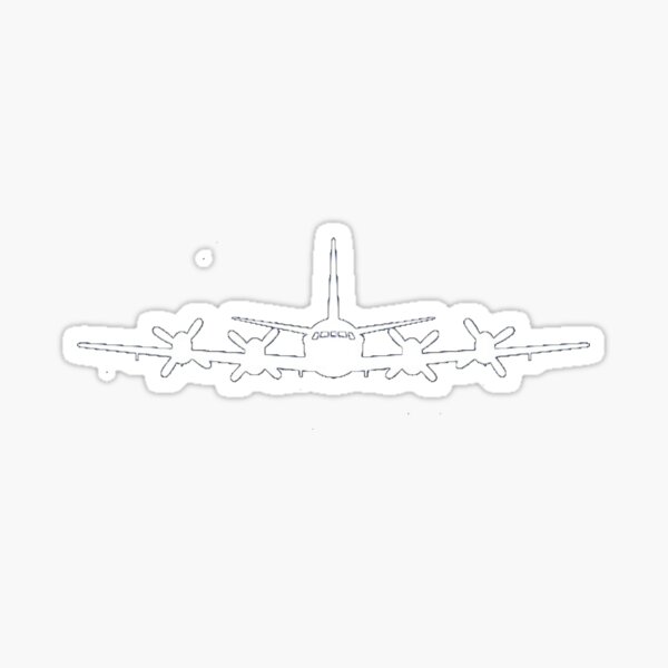 "Front View P-3 Orion Die Cut anti-submarine usn navy p3" Sticker for ...