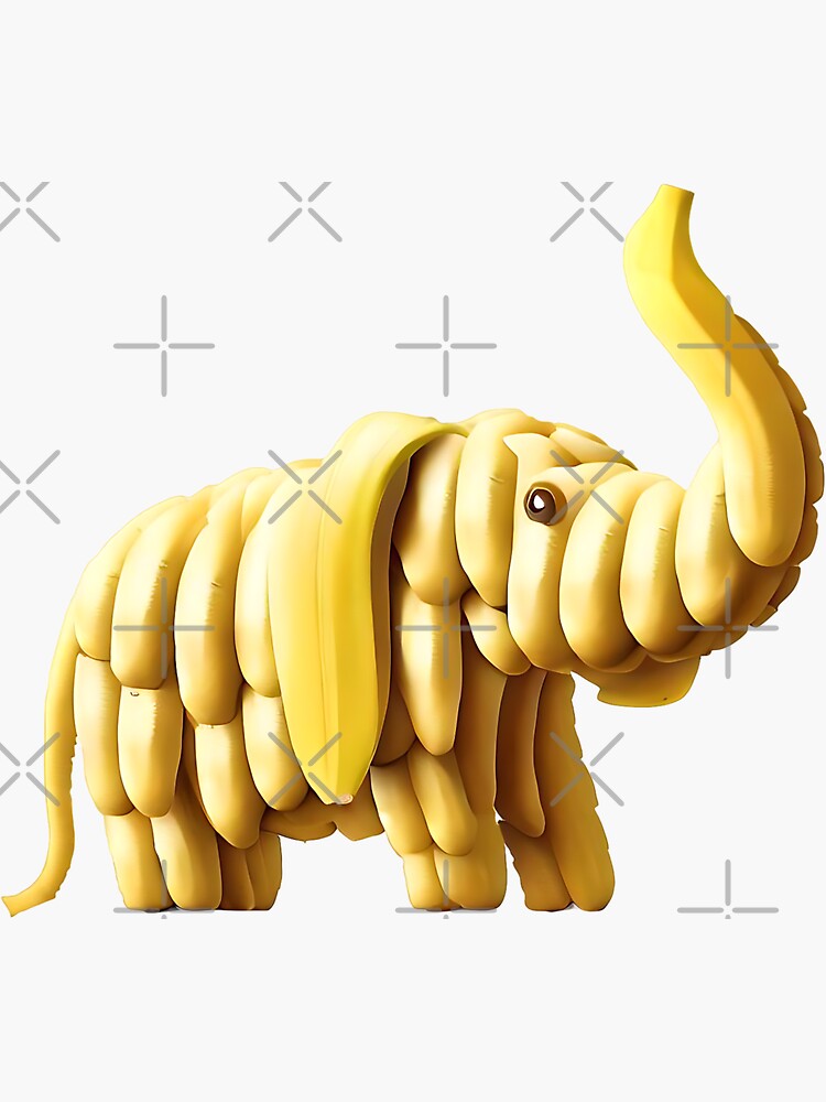 "banana elephant" Stickerundefined by phys | Redbubble