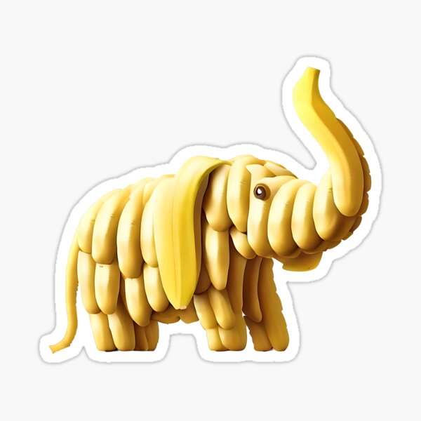 "banana elephant" Stickerundefined by phys | Redbubble