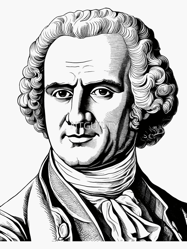 "Jean-Jacques Rousseau" Sticker for Sale by NTGUILTY | Redbubble