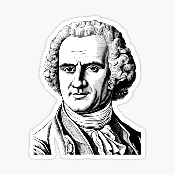 "Jean-Jacques Rousseau" Sticker for Sale by NTGUILTY | Redbubble