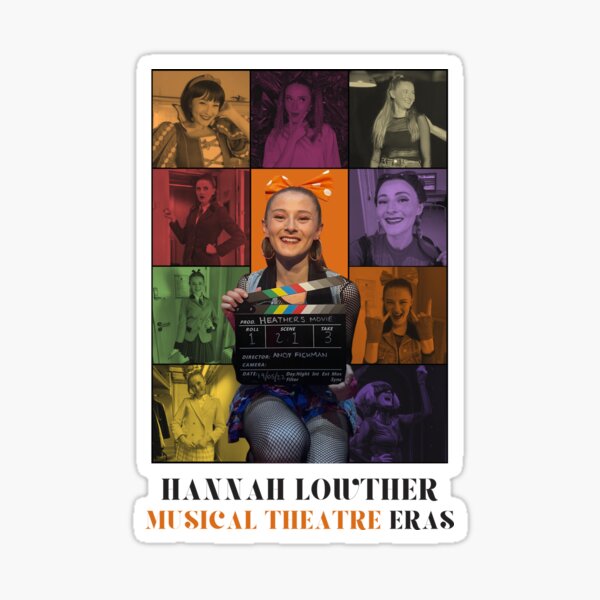 "Hannah Lowther Musical Theatre 'Eras' design" Sticker for Sale by ...