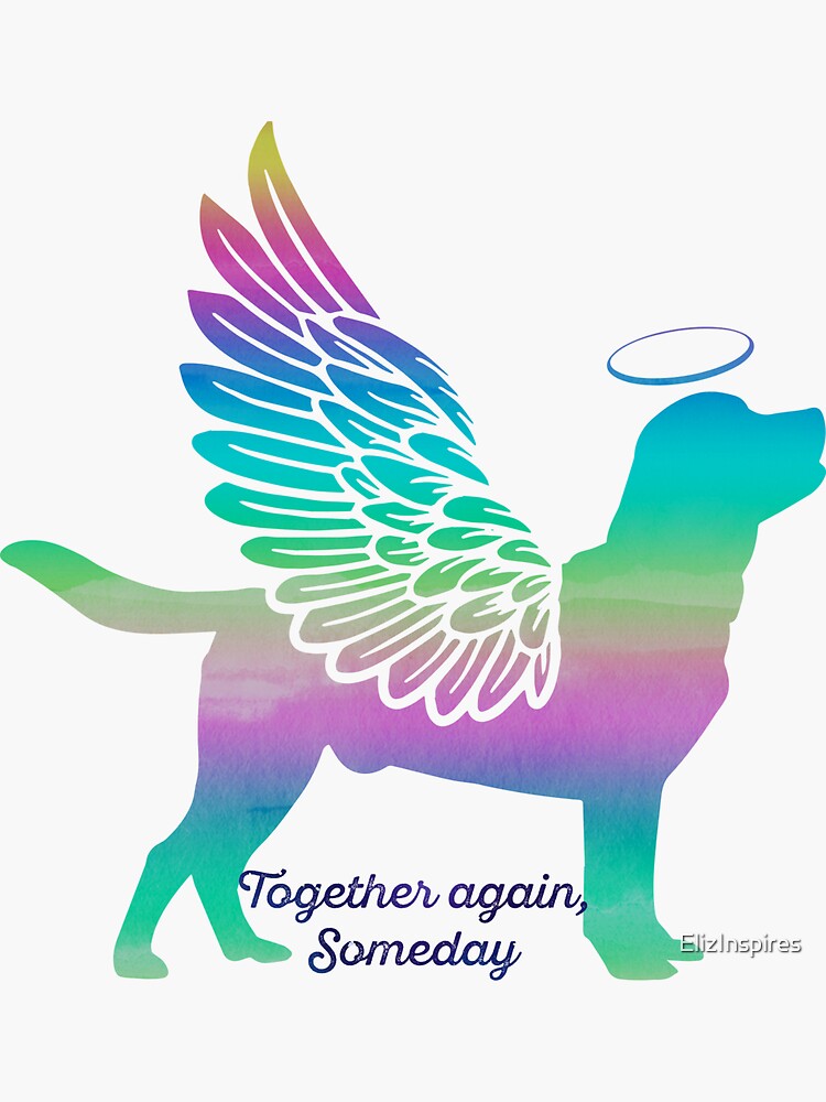 "Labrador Retriever Angel Wings Rainbow Bridge Pet Loss keepsakes ...