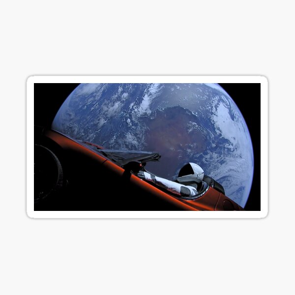 "The SpaceX Starman" Sticker by bobbooo | Redbubble