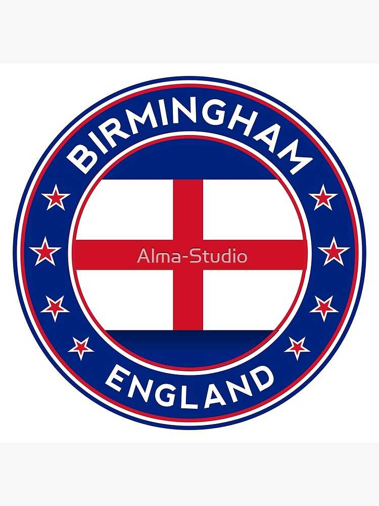 "Birmingham, England, circle with flag" Photographic Print by Alma ...
