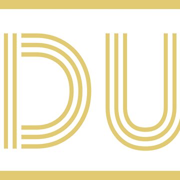 "DU Initials Gold Geometric Letters" Sticker for Sale by jeallan ...