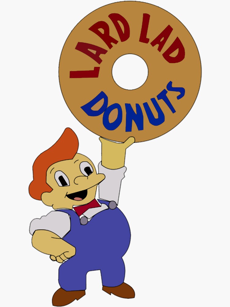 "Lard Lad Donuts" Sticker for Sale by Yandanhanfuq | Redbubble